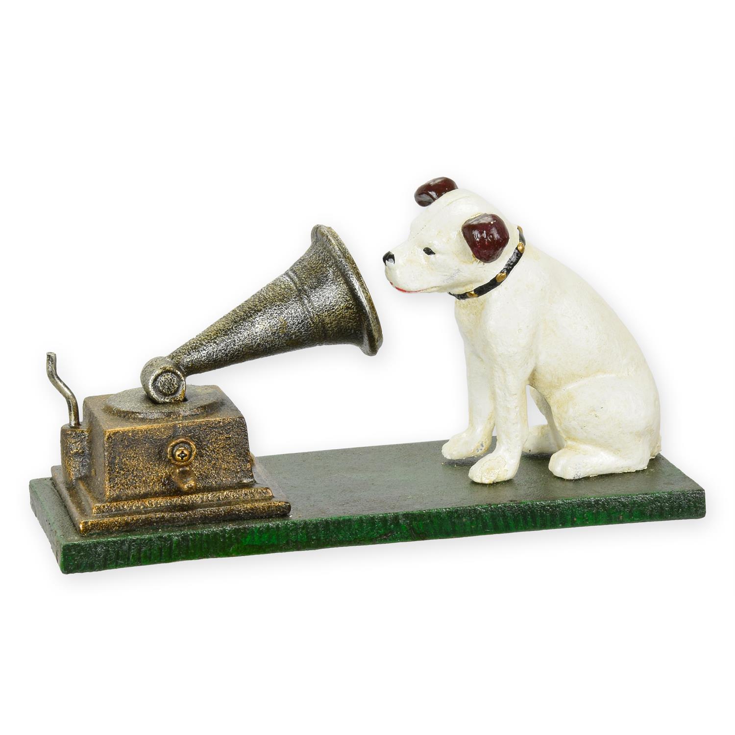 Decosite.com : A CAST IRON NIPPER DOG LISTENING TO A GRAMOPHONE