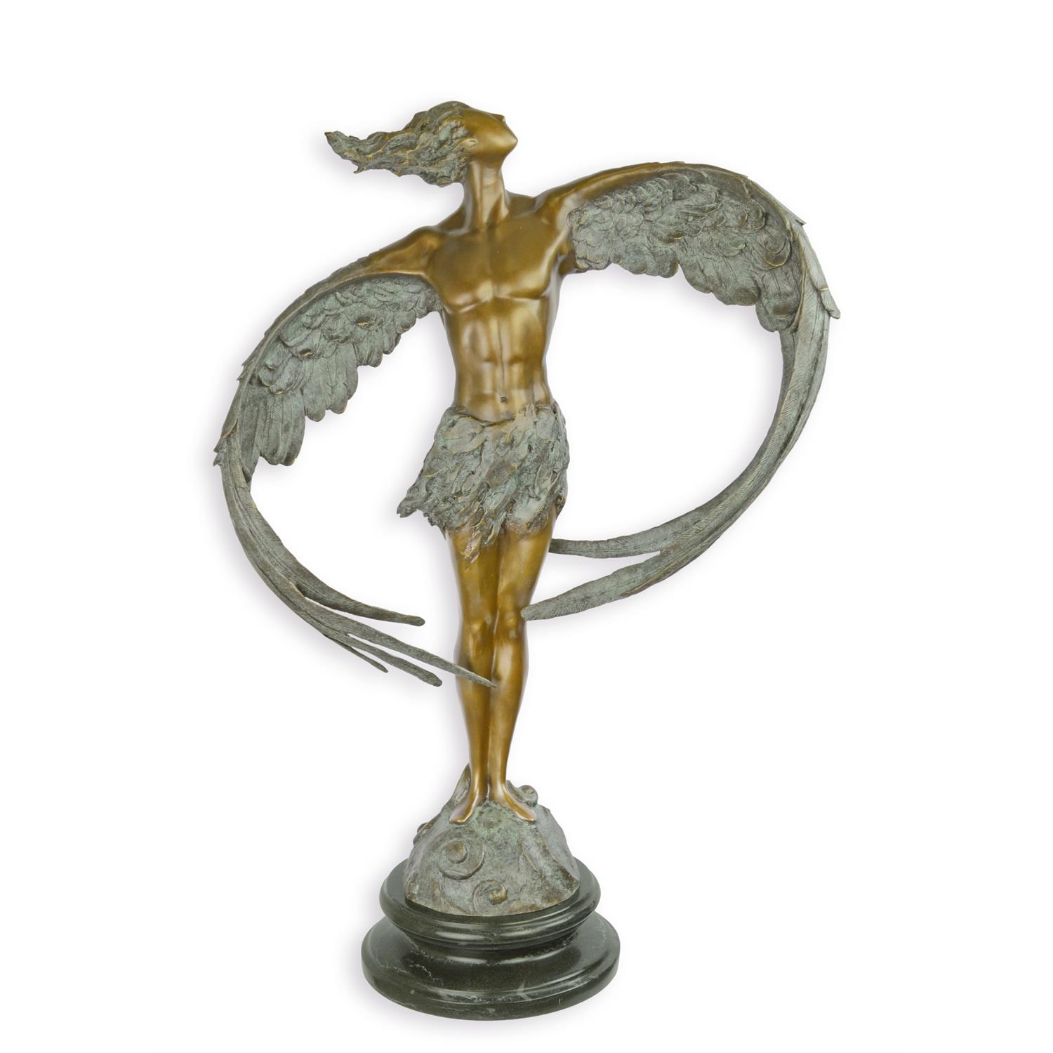 Decosite.com : A MODERNIST BRONZE SCULPTURE OF A WINGED MAN
